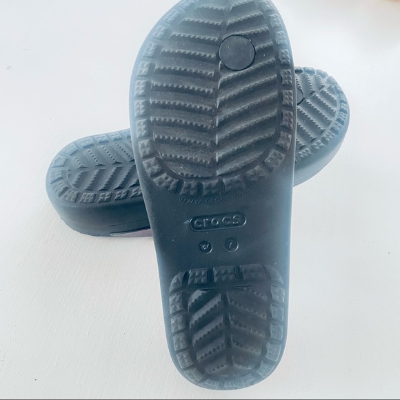 CROCS | Shoes | Crocs Iconic Comfort Flip Flops Thongs Beach Sandals Kids W7 Big Girls | Poshmark